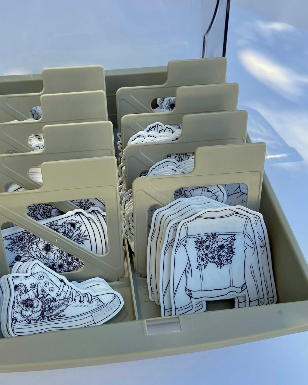 Floral Jean Jacket Sticker